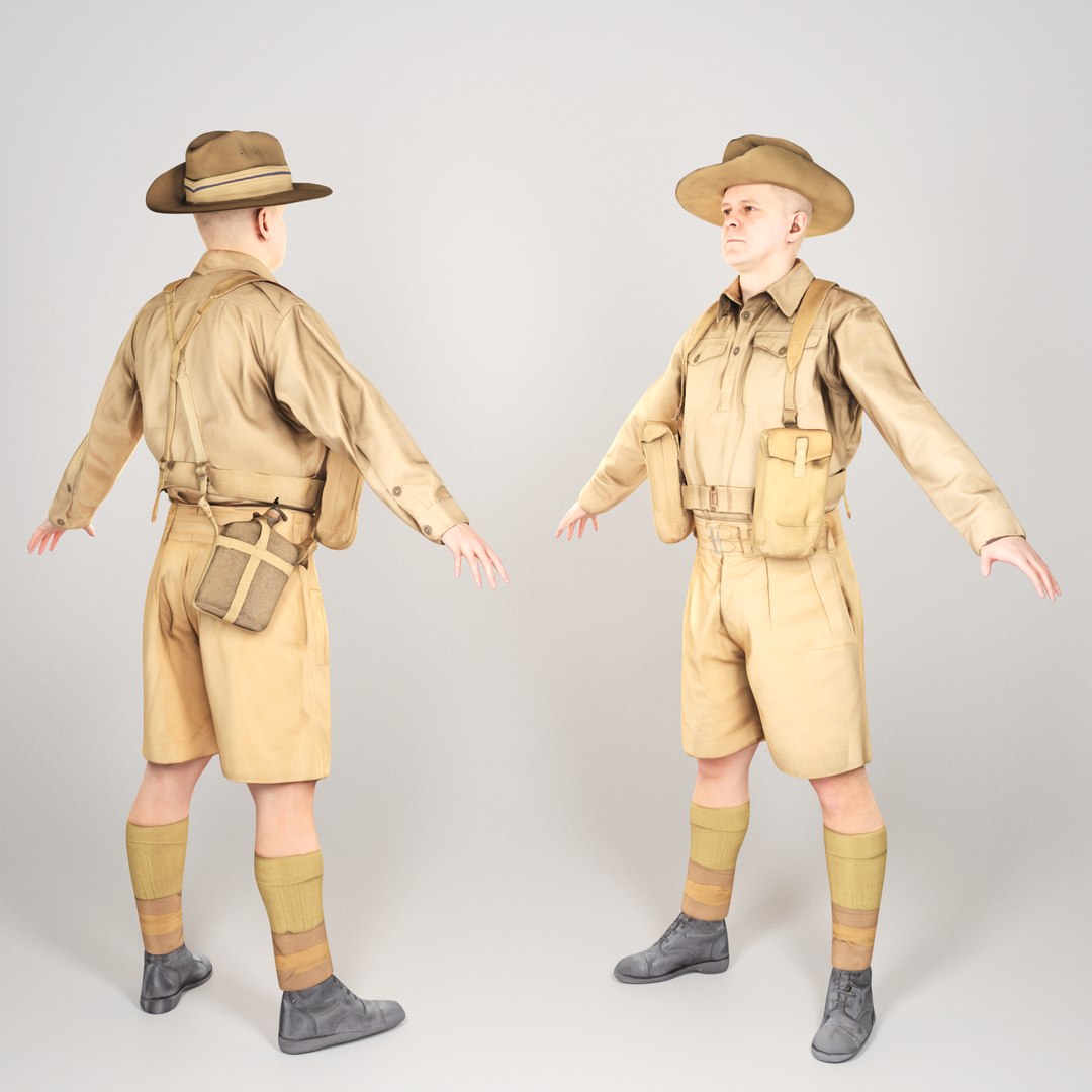 Ready australian character gaming 3D model - TurboSquid 1538284