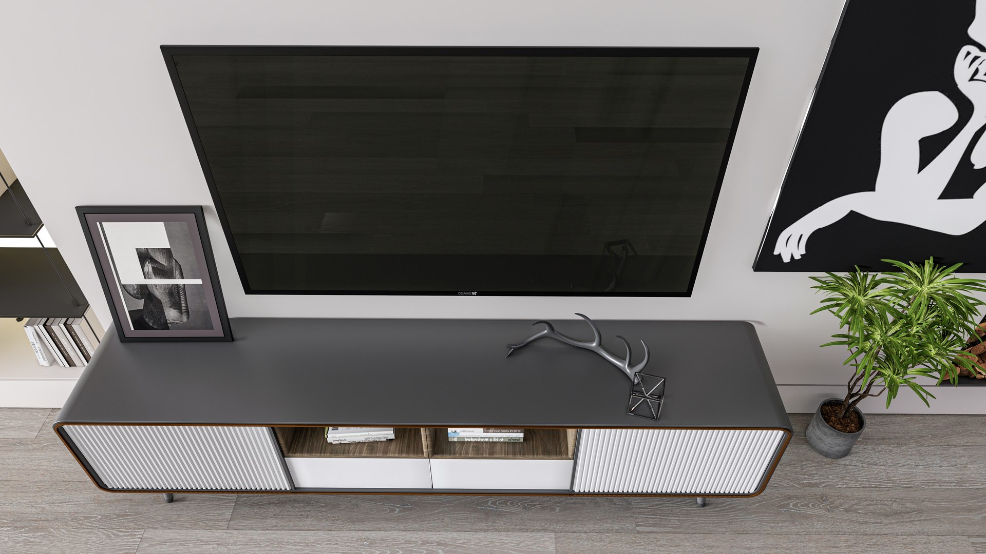 3D model Modern TV wall unit - TurboSquid 2135857