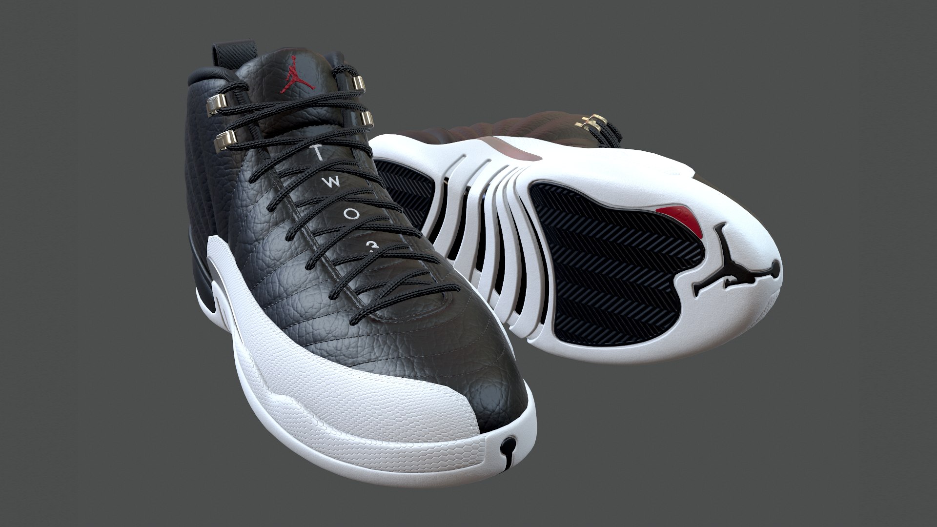 Air Jordan 12-retro sneaker-PBR model 3D - TurboSquid 2060213