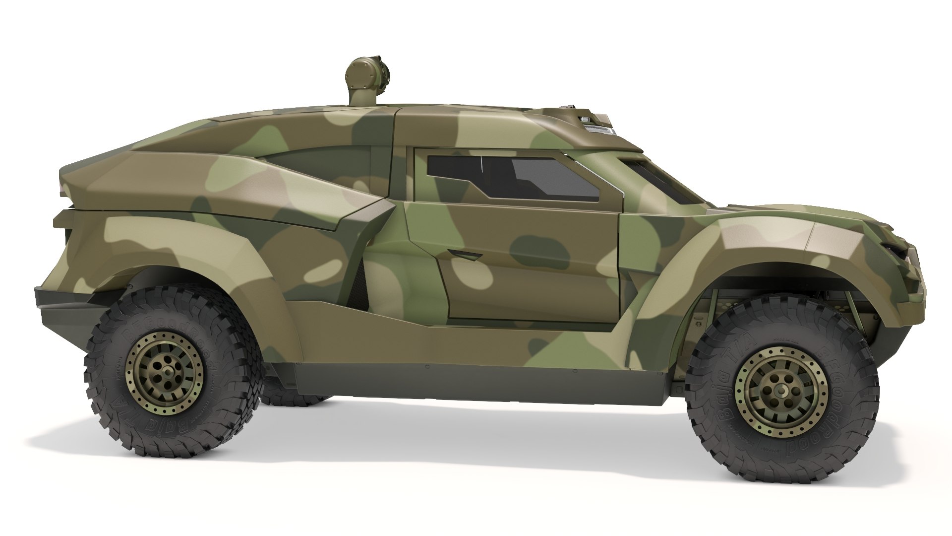 3D Military Interceptor Vehicle In Camouflage Model - TurboSquid 2323219