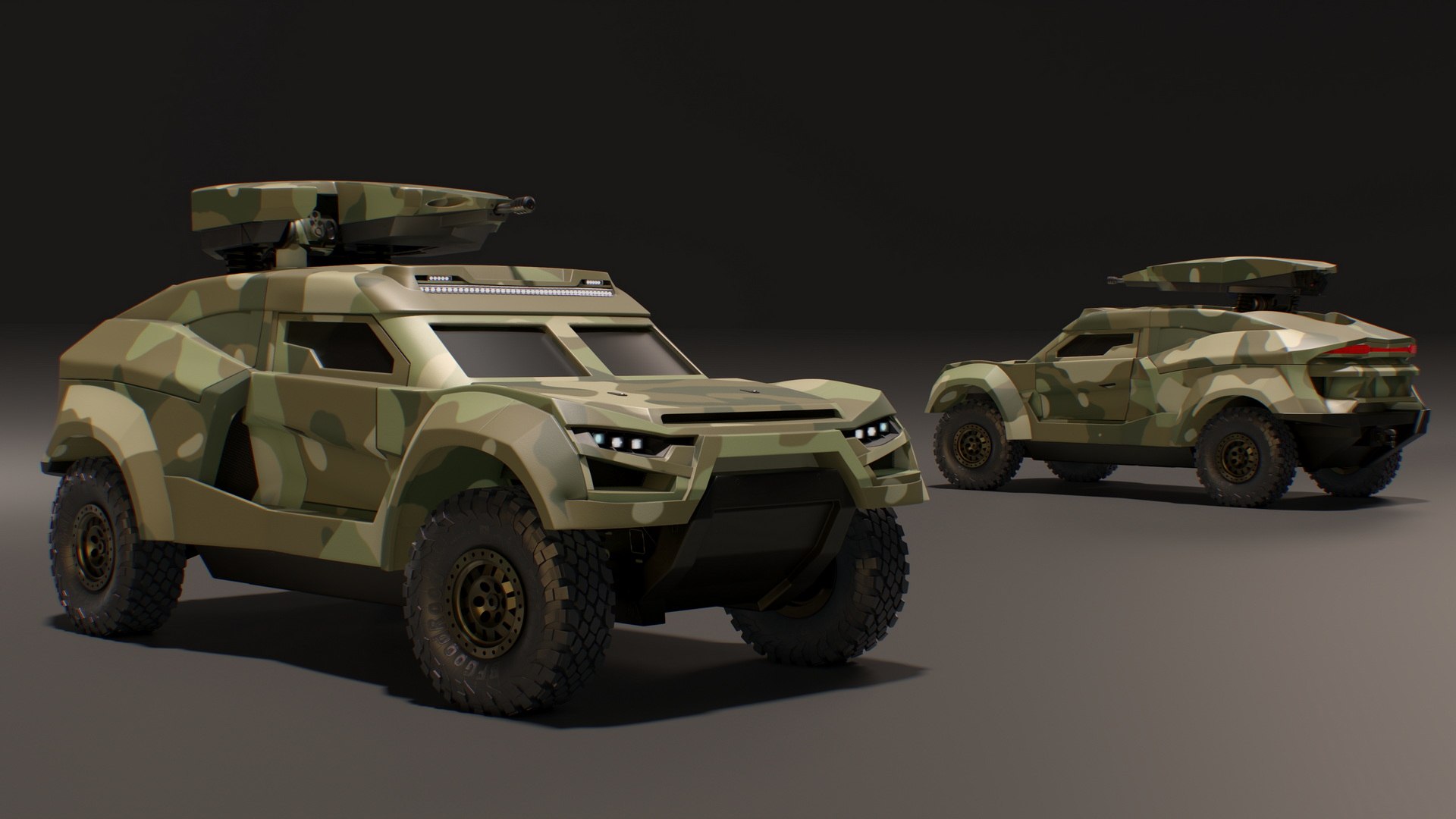 3D Military Interceptor Vehicle In Camouflage Model - TurboSquid 2323219