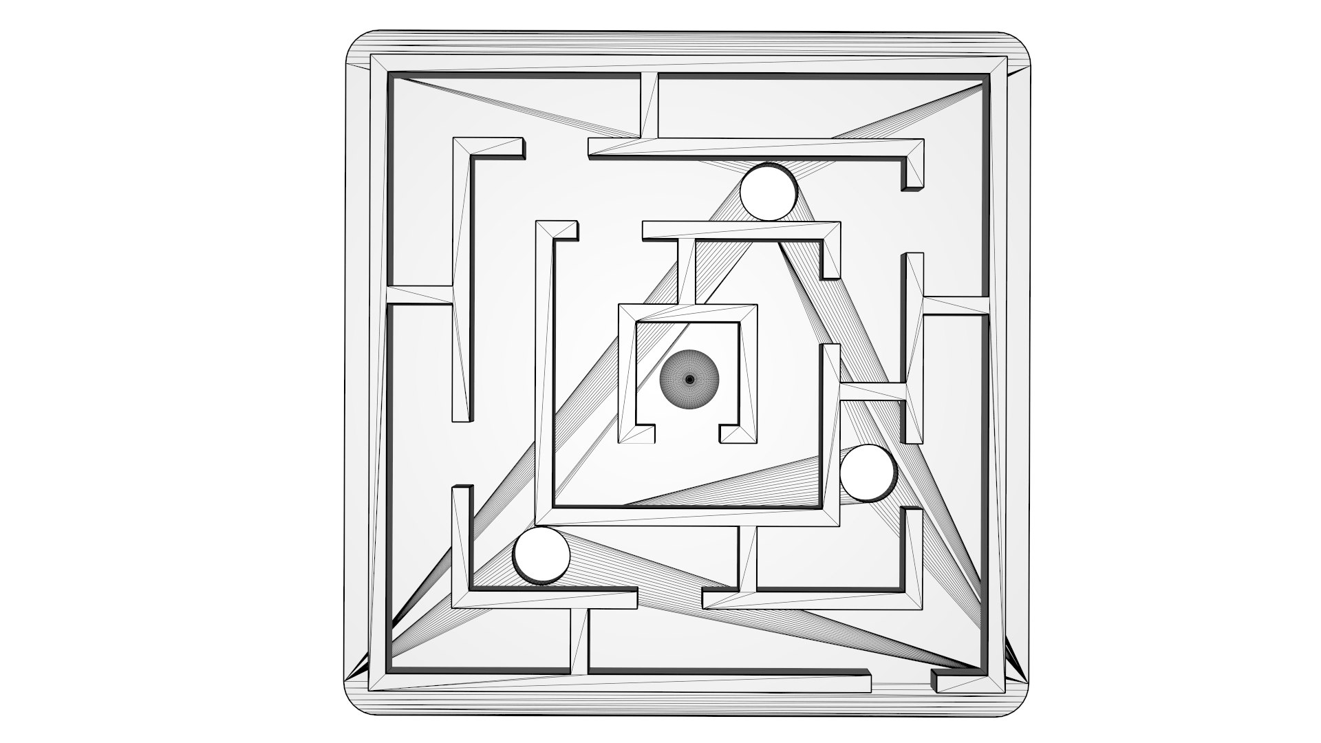 3D Wooden Maze - TurboSquid 1849638
