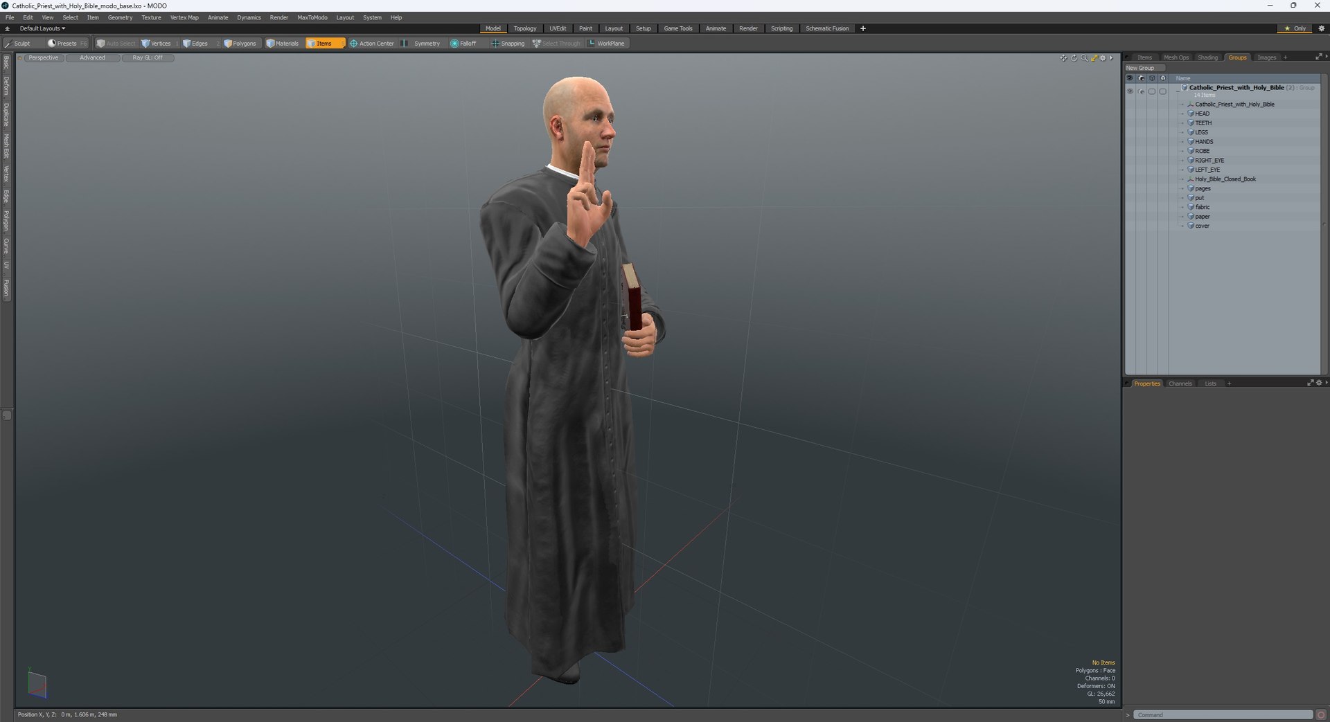 3D Catholic Priest With Holy Bible - TurboSquid 2321497