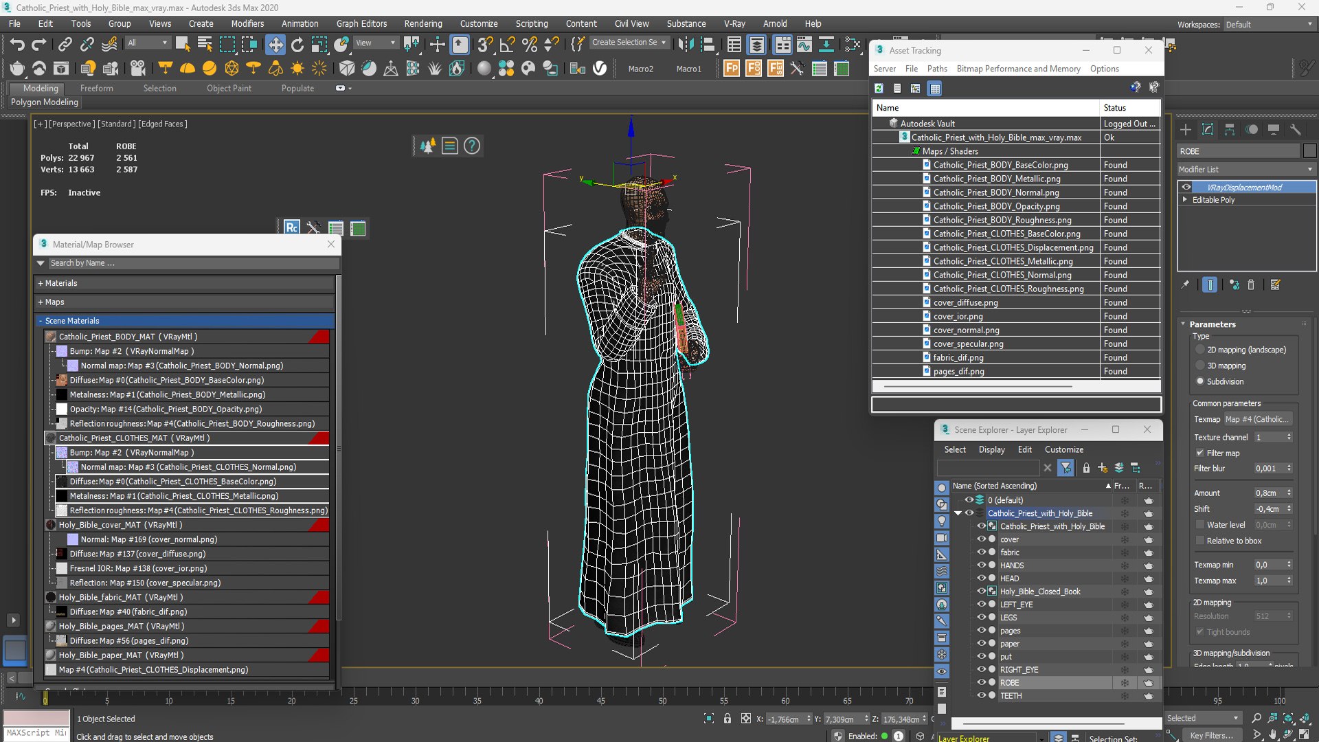 3D Catholic Priest With Holy Bible - TurboSquid 2321497
