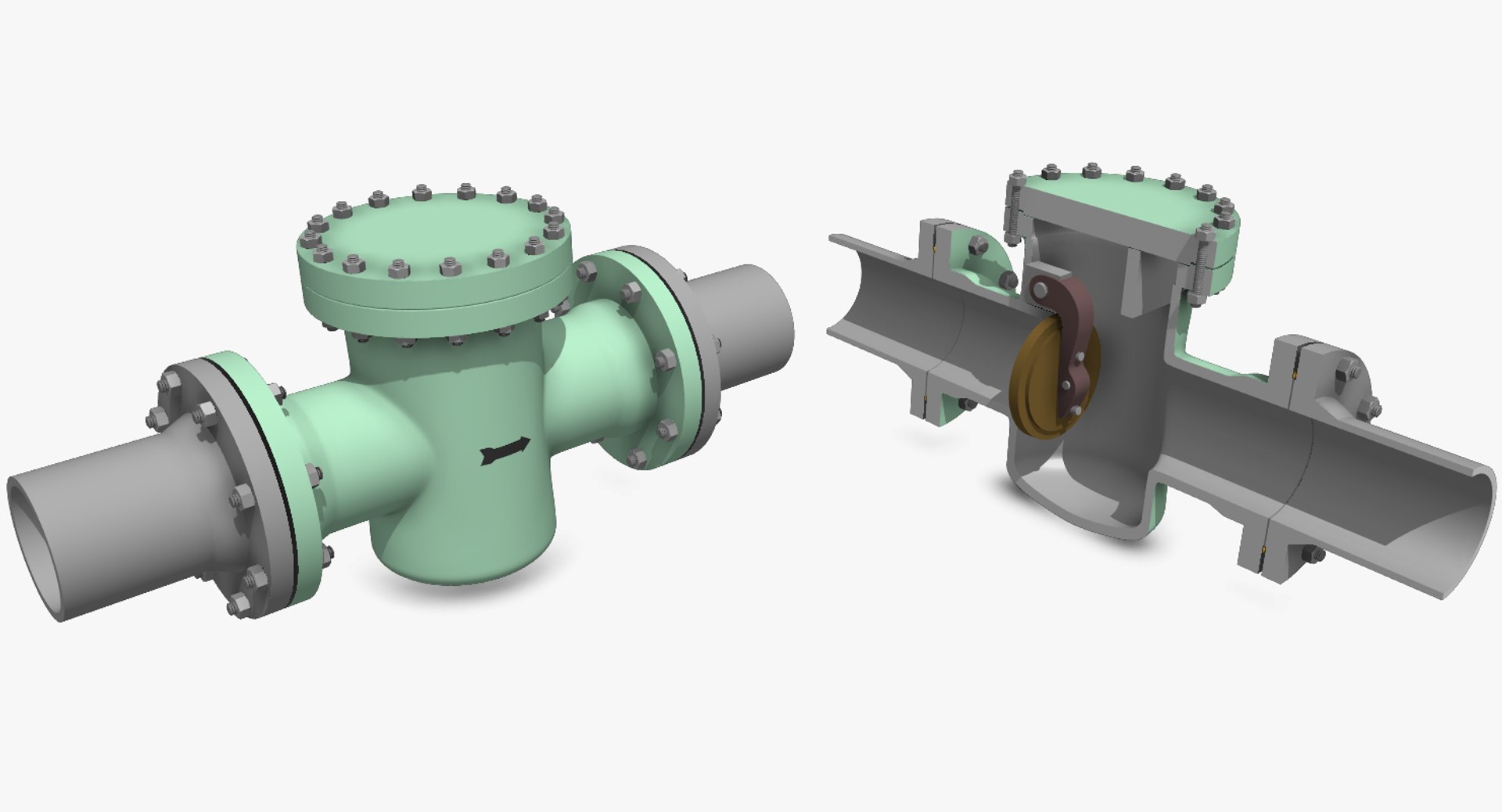 Non-return Valve 2 3d Max
