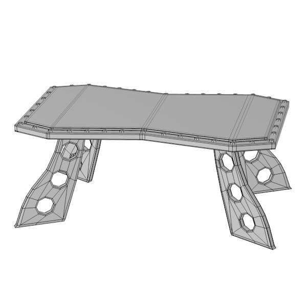 3d scifi table model
