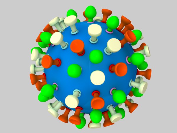3d model virus receptors dna