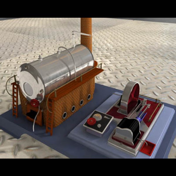 3d model toy steam steamengine engine