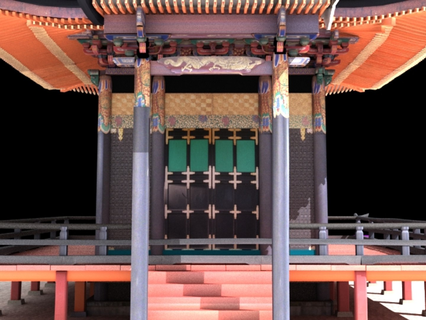 3d Japanese Temple House Model