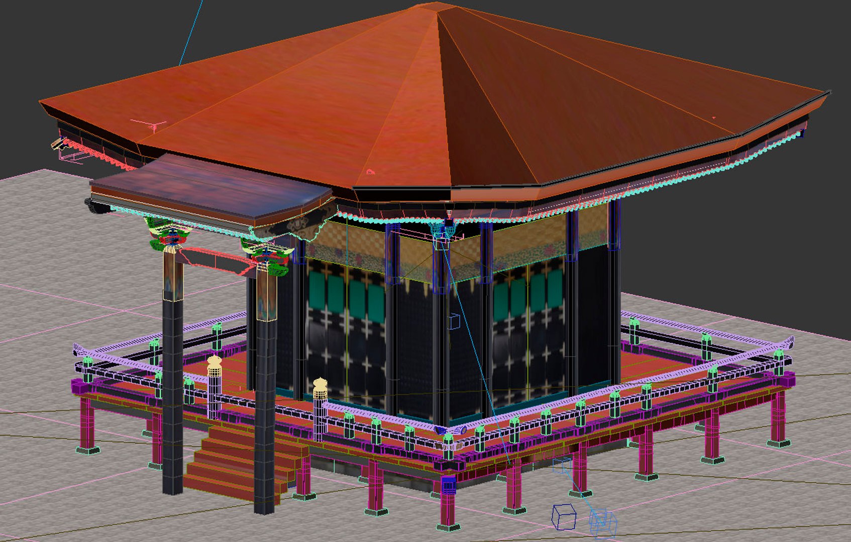 3d Japanese Temple House Model