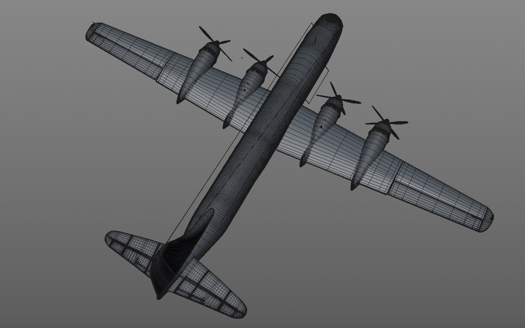Boeing 377 Stratocruiser Transocean 3D - TurboSquid 1448080