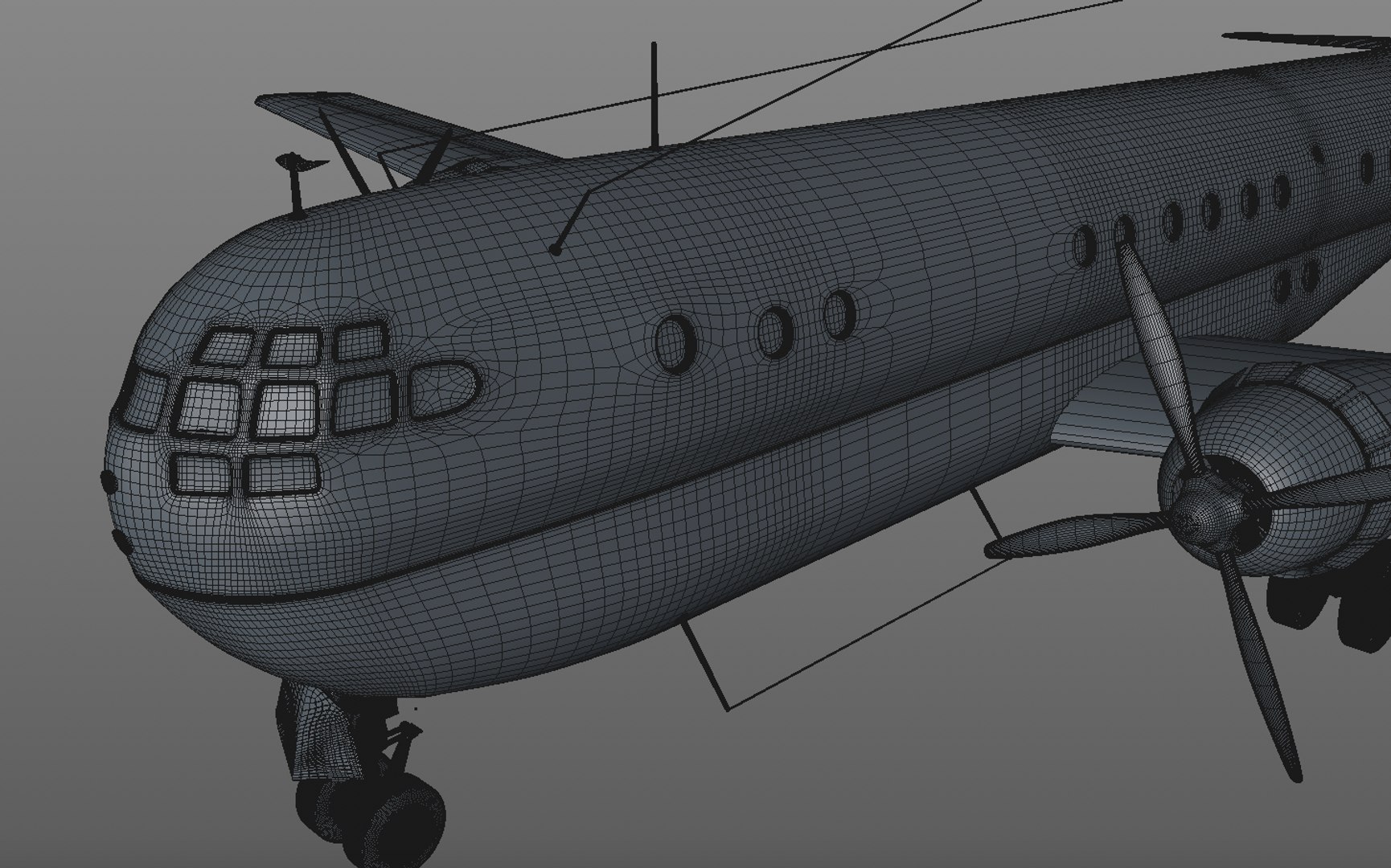 Boeing 377 Stratocruiser Transocean 3D - TurboSquid 1448080