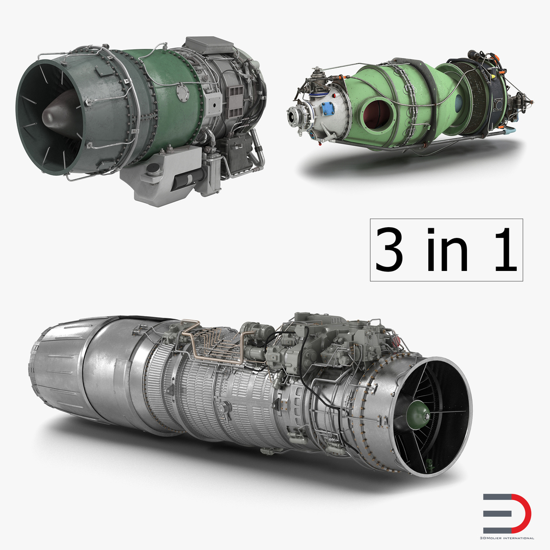 3d turbofan engines model