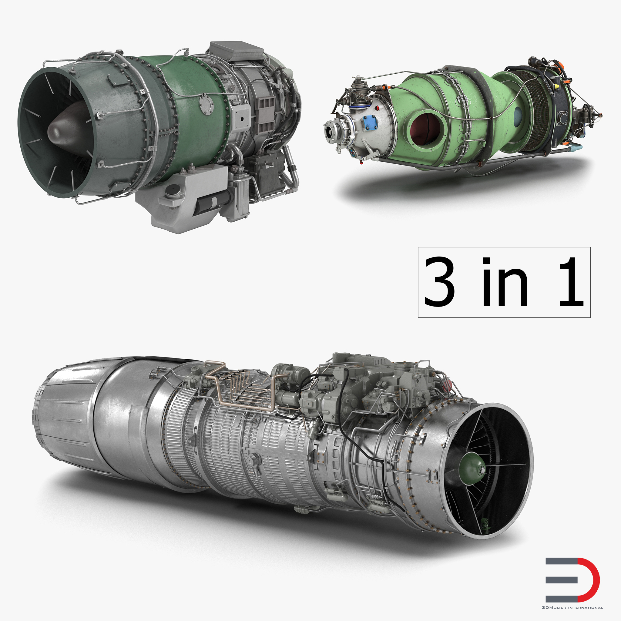 3d turbofan engines model