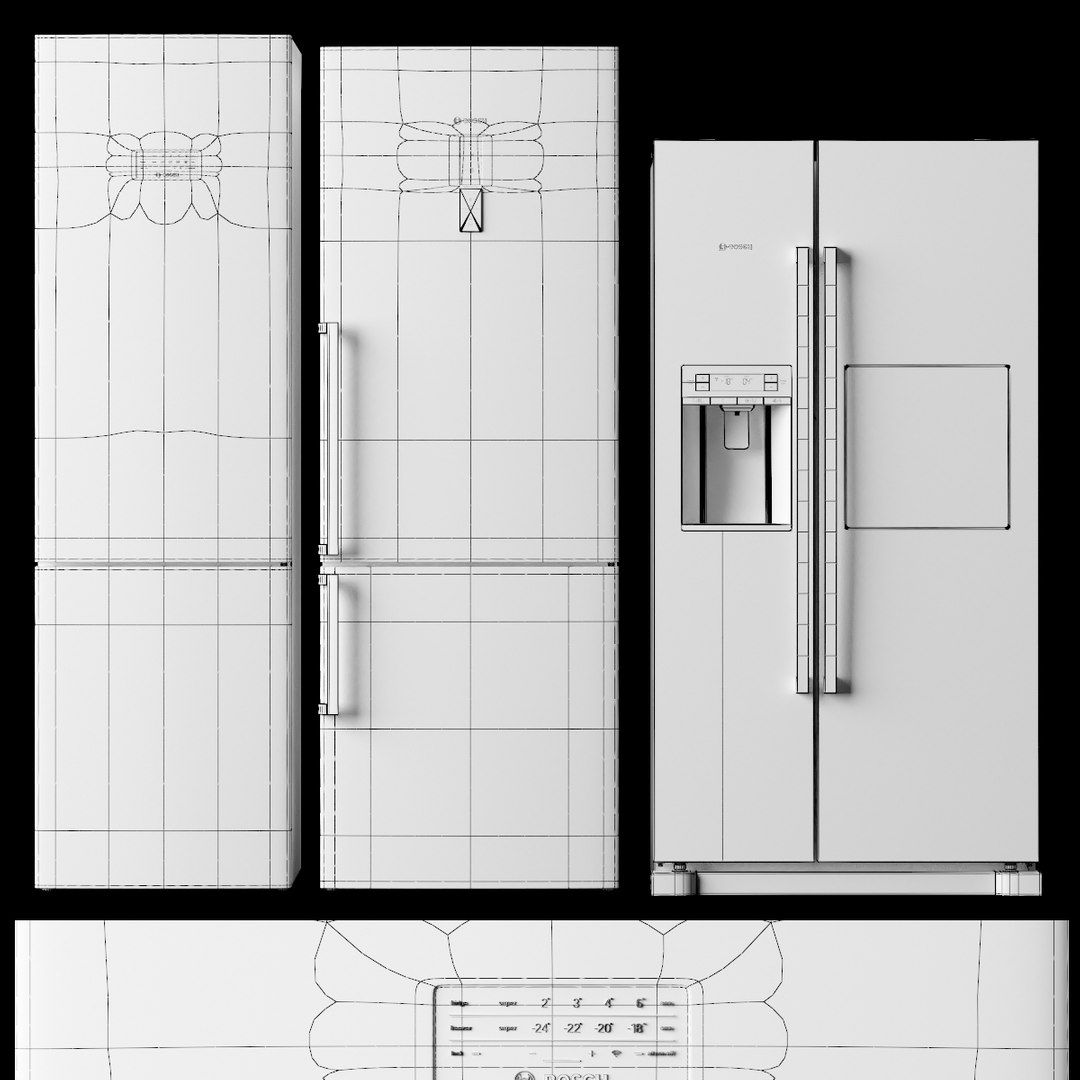3D set refrigerators model - TurboSquid 1451207