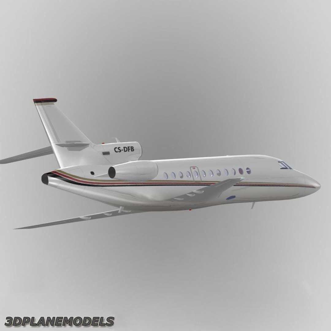 dassault falcon business jet obj