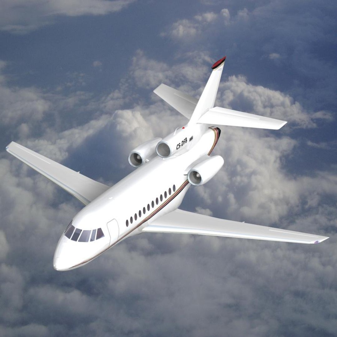 dassault falcon business jet obj