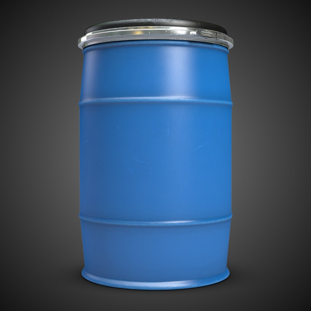 Plastic Barrel 5 3ds