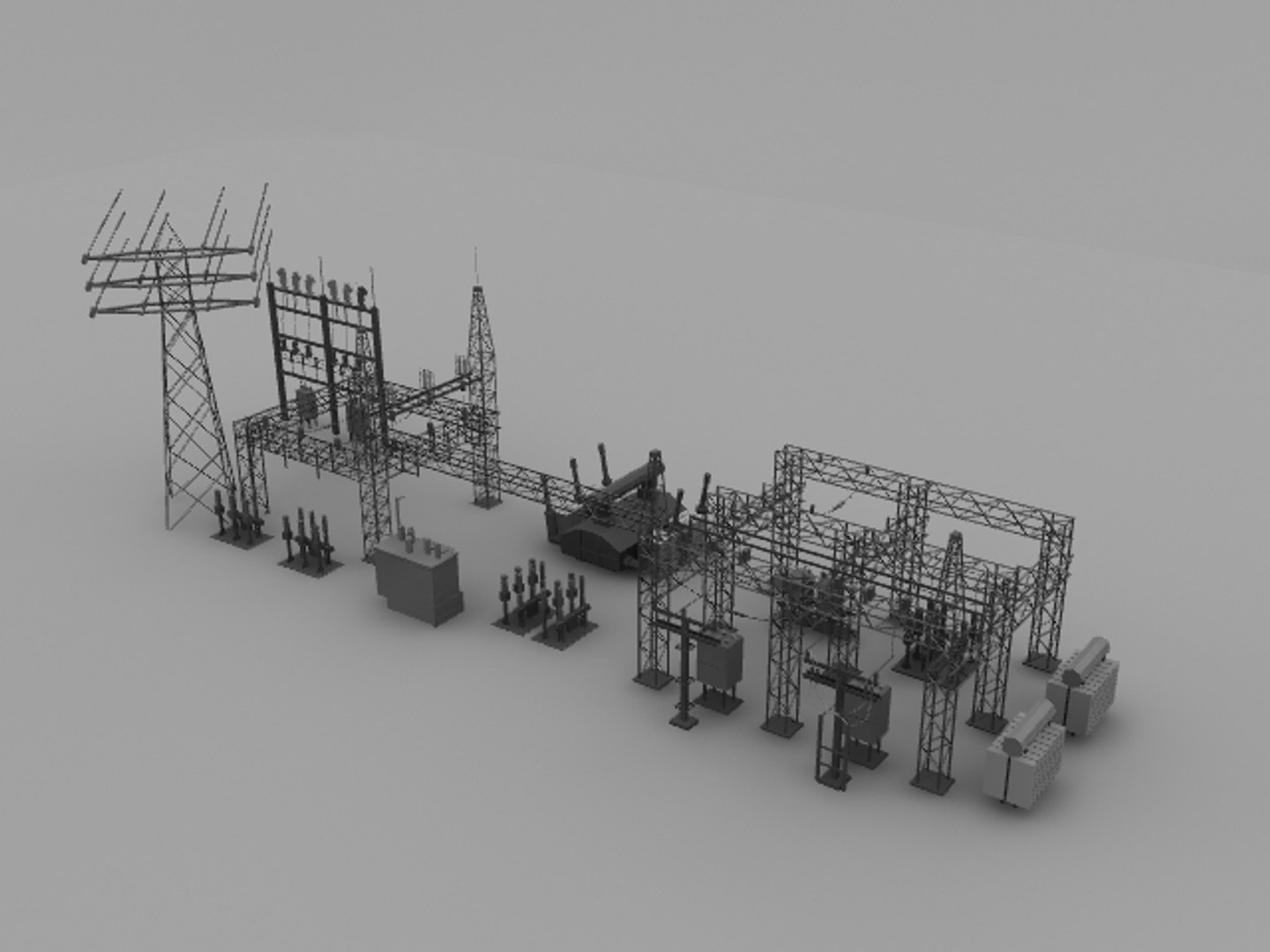 Substation 3d Model