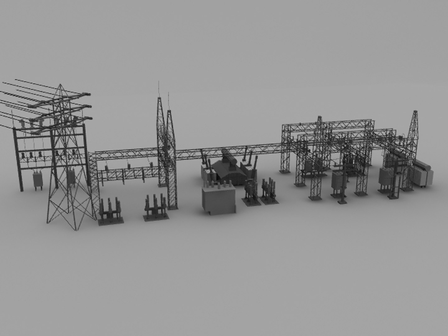 Substation 3d Model