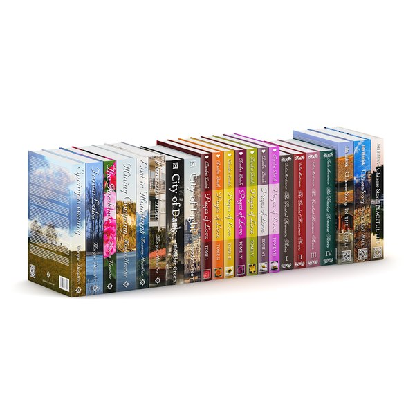 3d model hardcover novel books