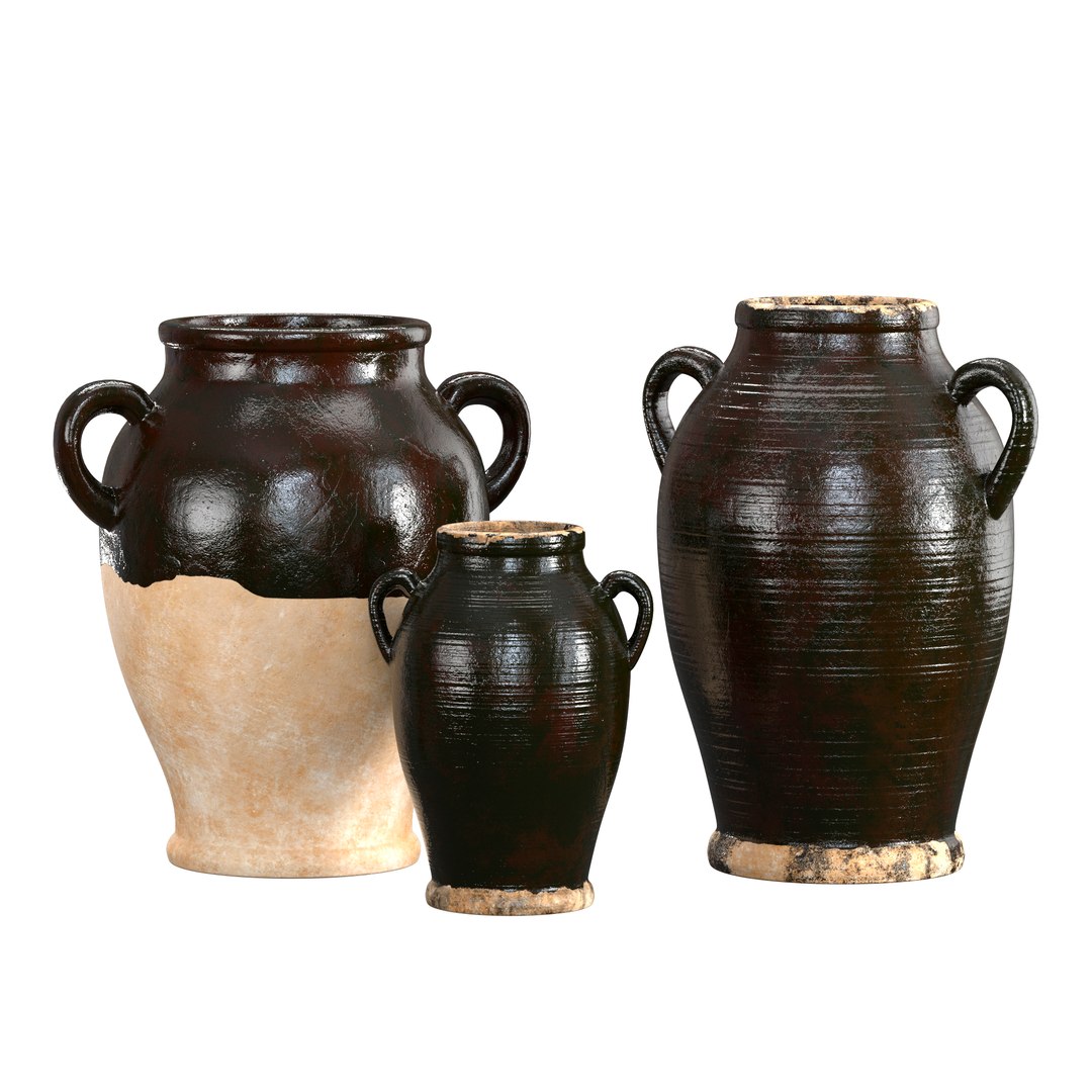 3D Mesa Handcrafted Terracotta Vases Model - TurboSquid 1988218