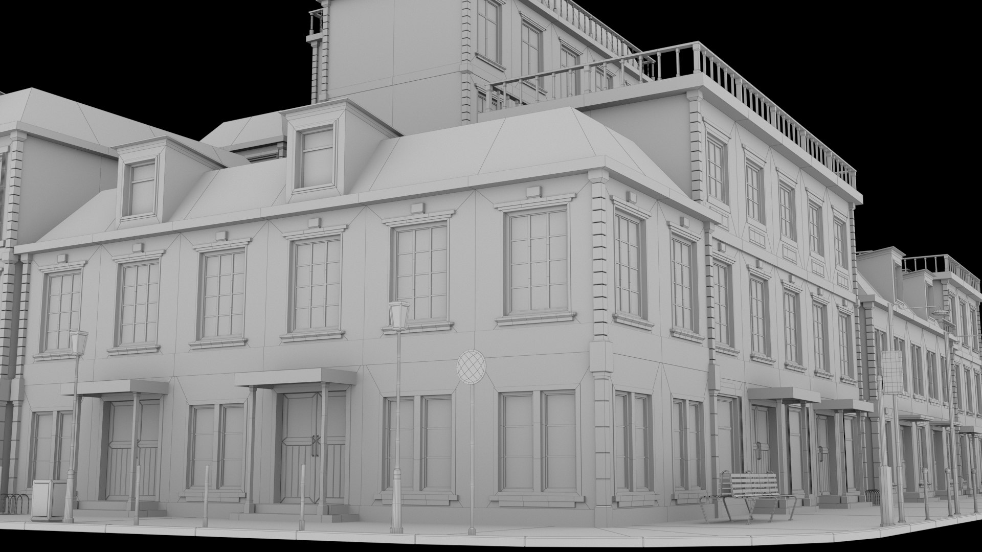 3D model City Block European - TurboSquid 2021599