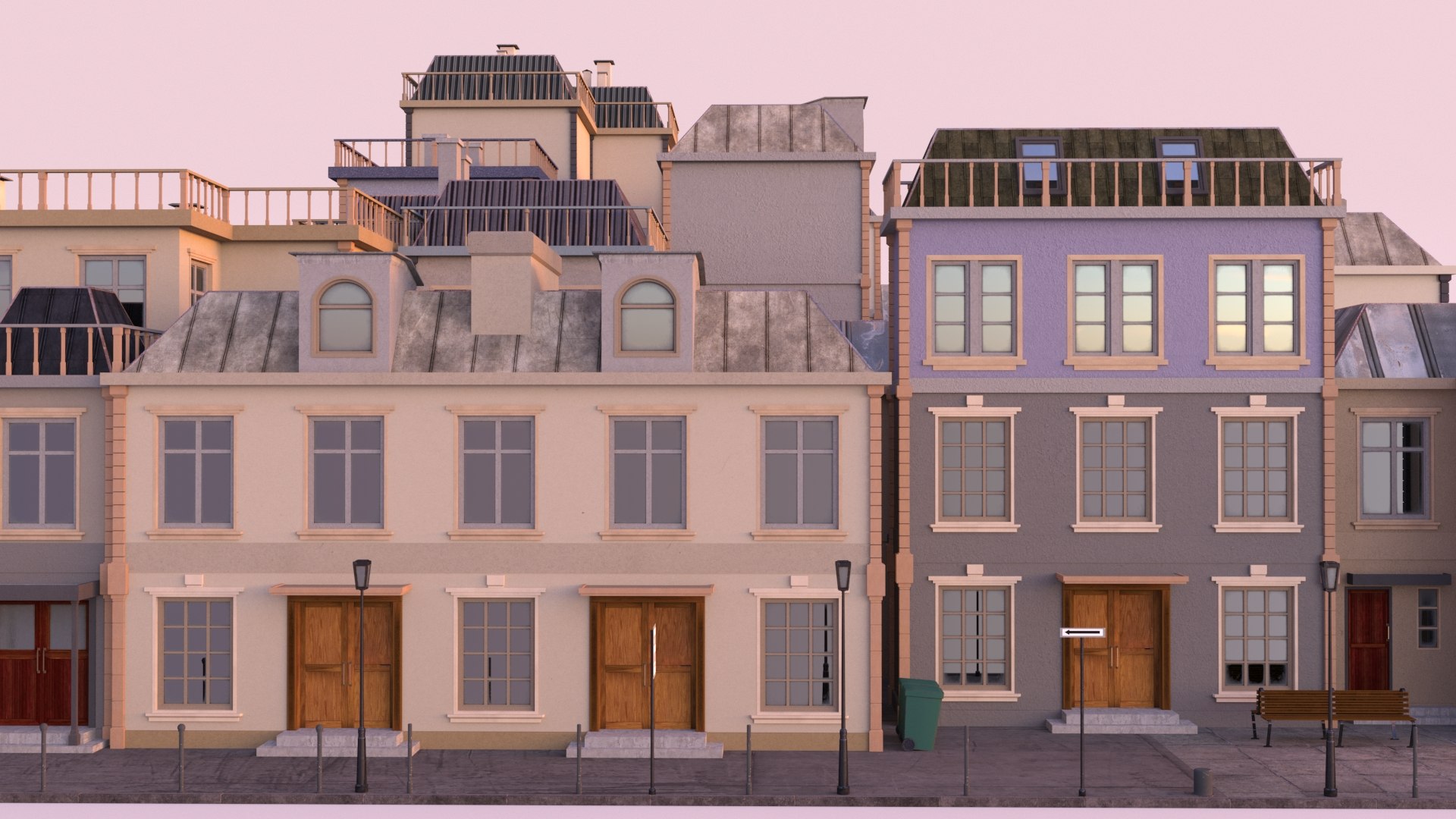 3D model City Block European - TurboSquid 2021599