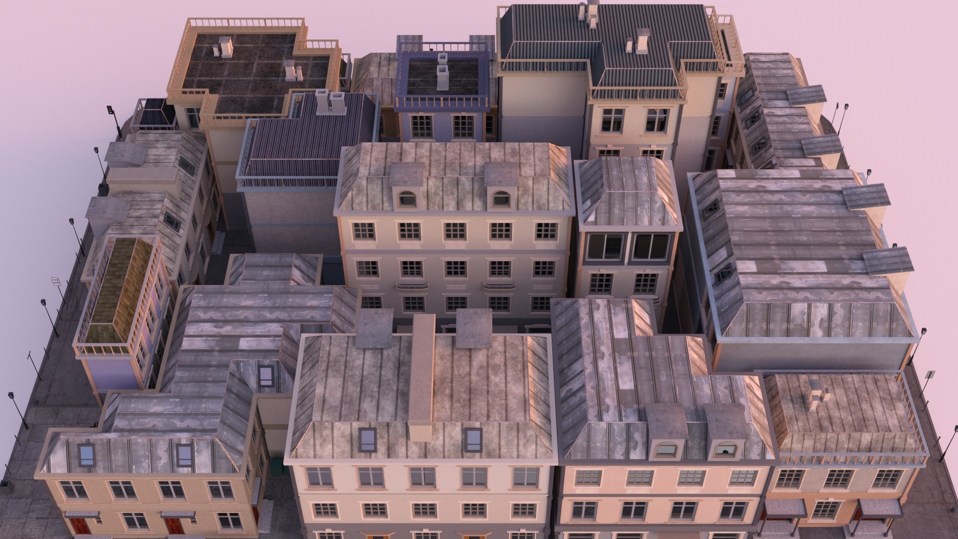 3D model City Block European - TurboSquid 2021599