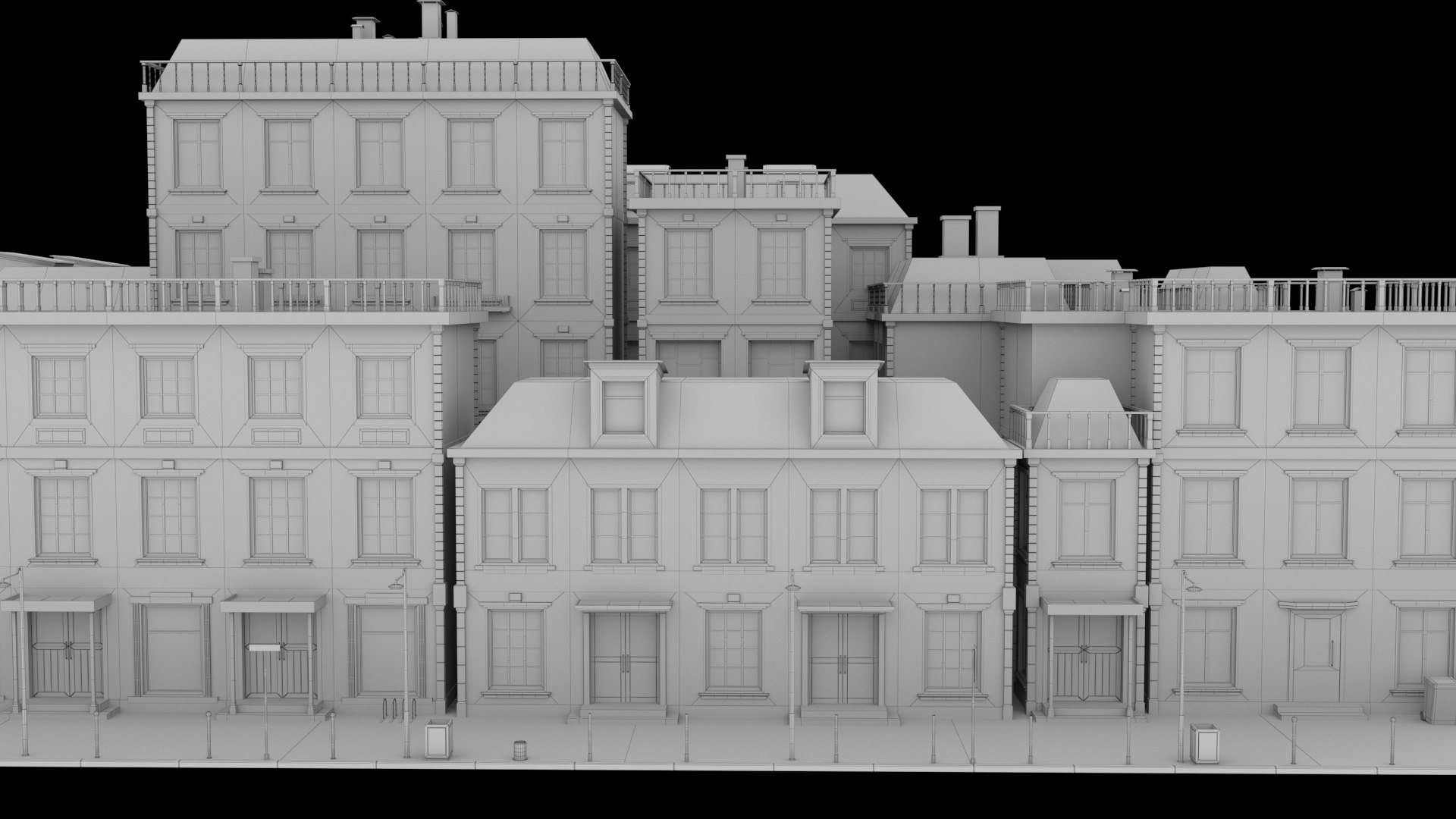 3D model City Block European - TurboSquid 2021599