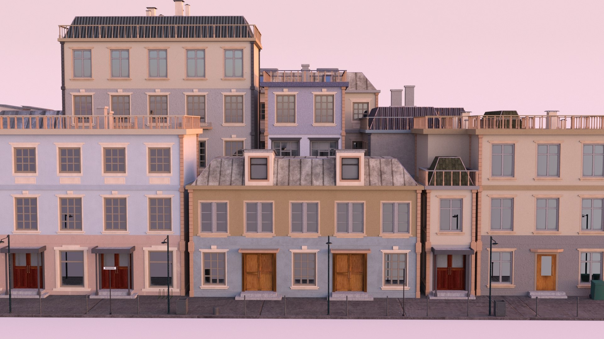 3D model City Block European - TurboSquid 2021599