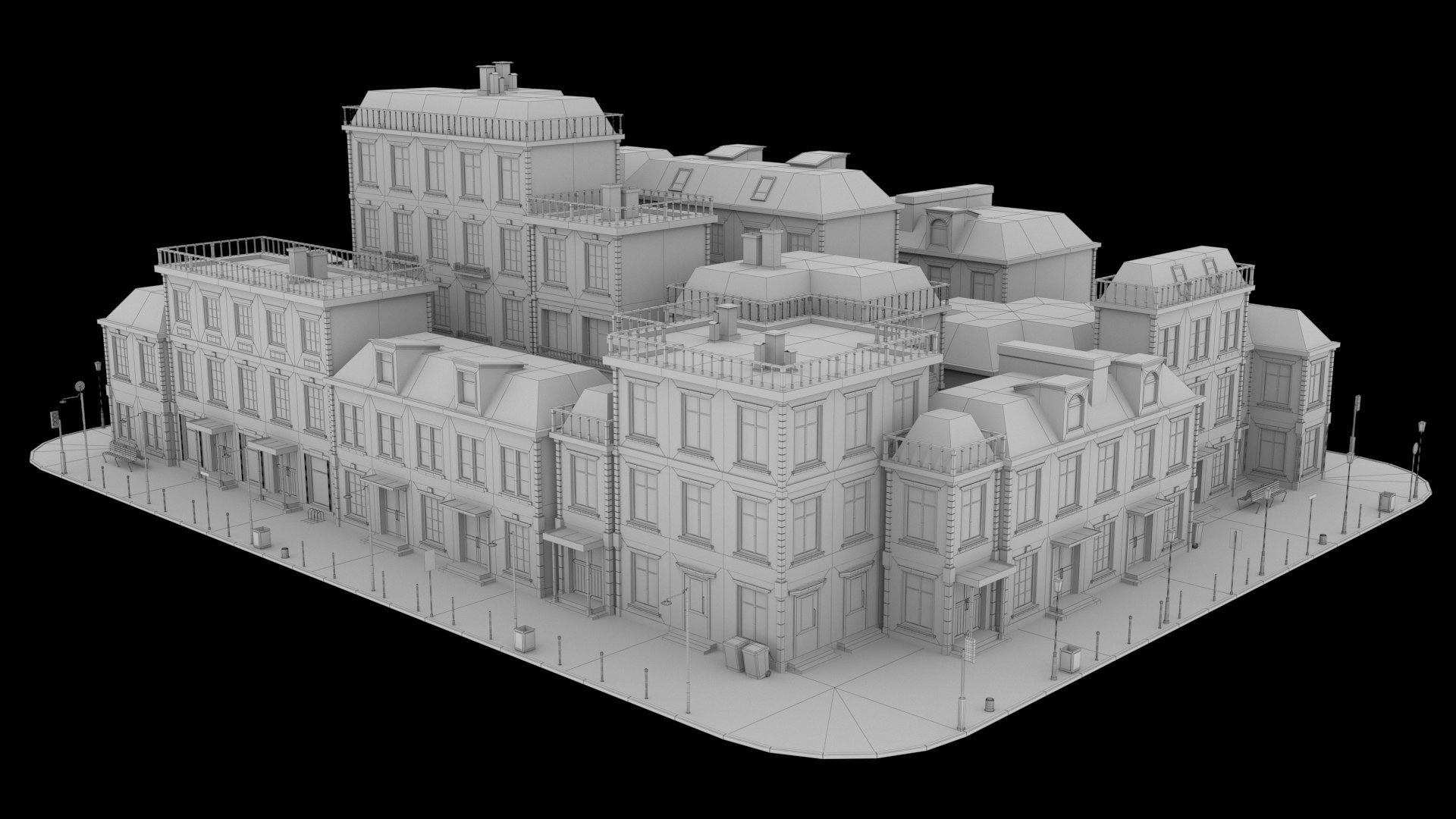 3D model City Block European - TurboSquid 2021599