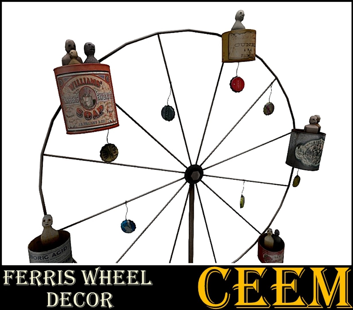 3d Ferris Wheel Decor Model