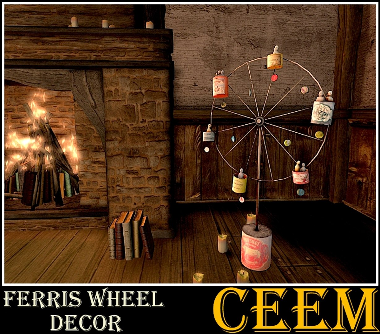 3d Ferris Wheel Decor Model