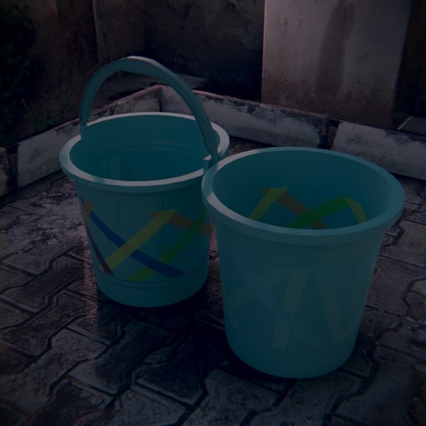 Bucket Lowpoly 3D Model Free low-poly 3D model 3D - TurboSquid 1989210