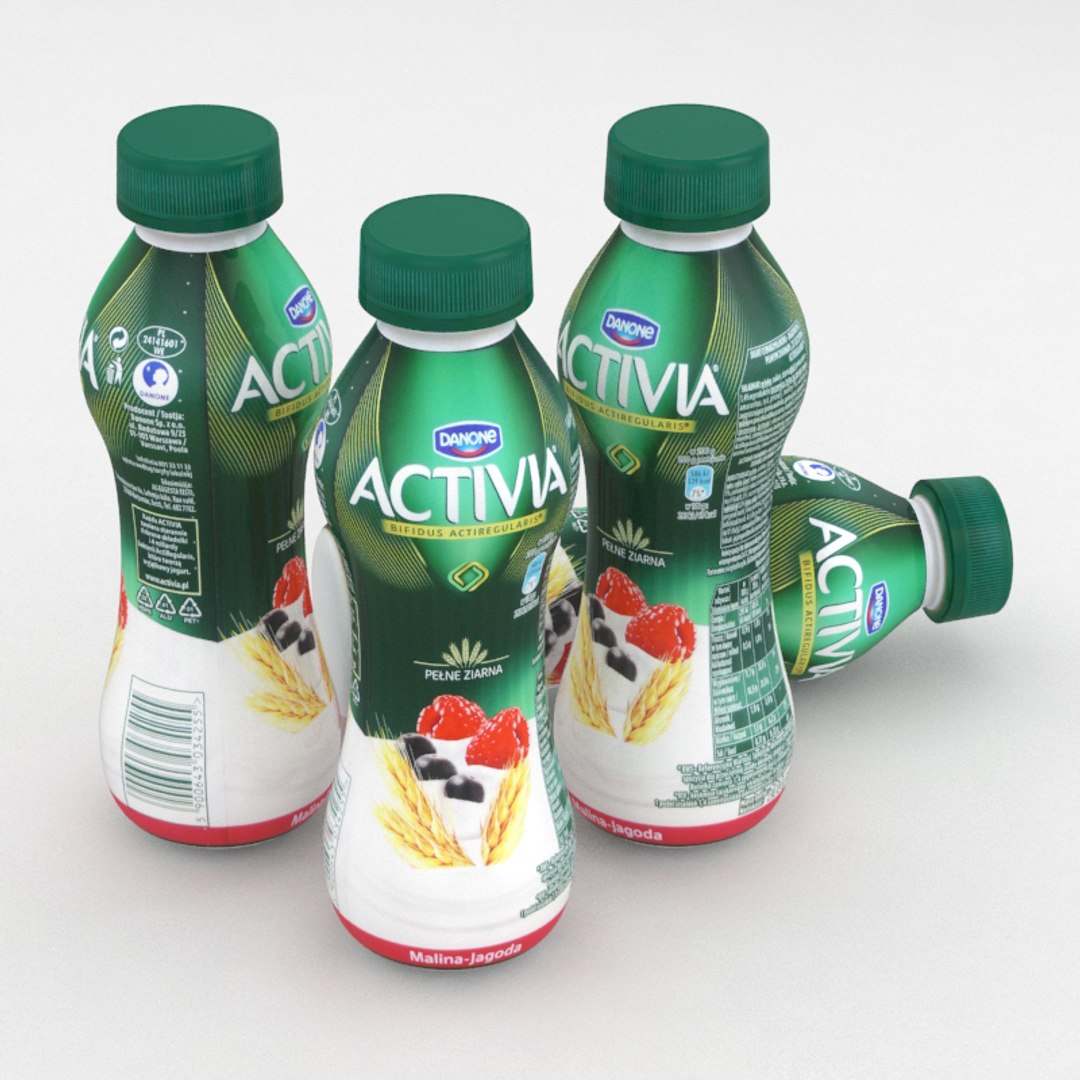 Dairy bottle danone activia 3D model - TurboSquid 1154779