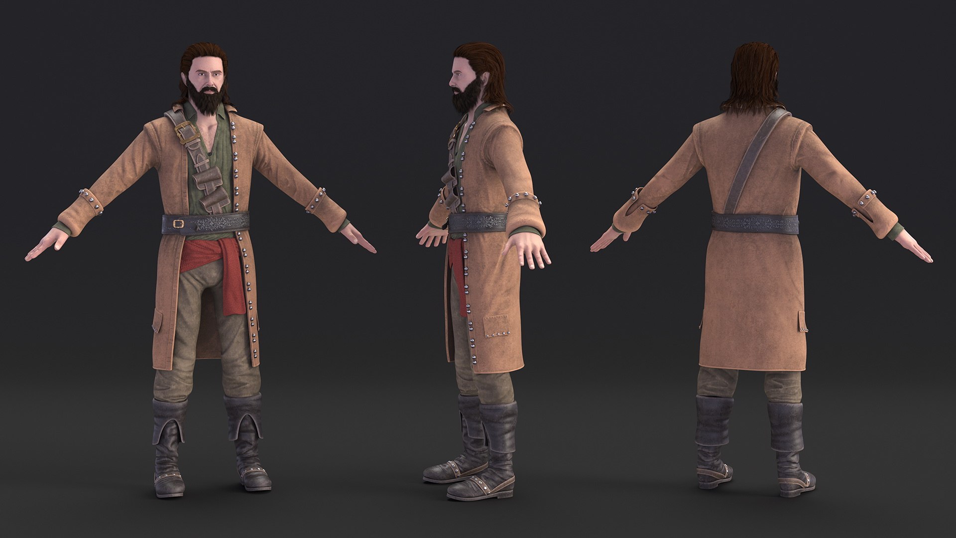 Medieval Rogue Pirate Man 3D - TurboSquid 2193885