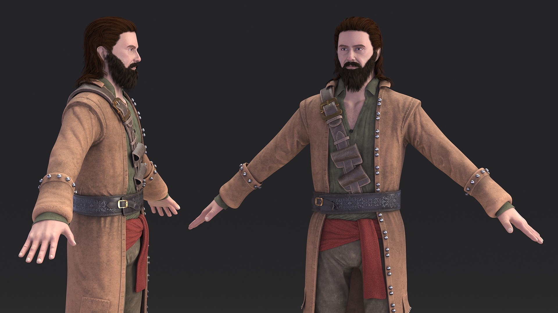 Medieval Rogue Pirate Man 3D - TurboSquid 2193885