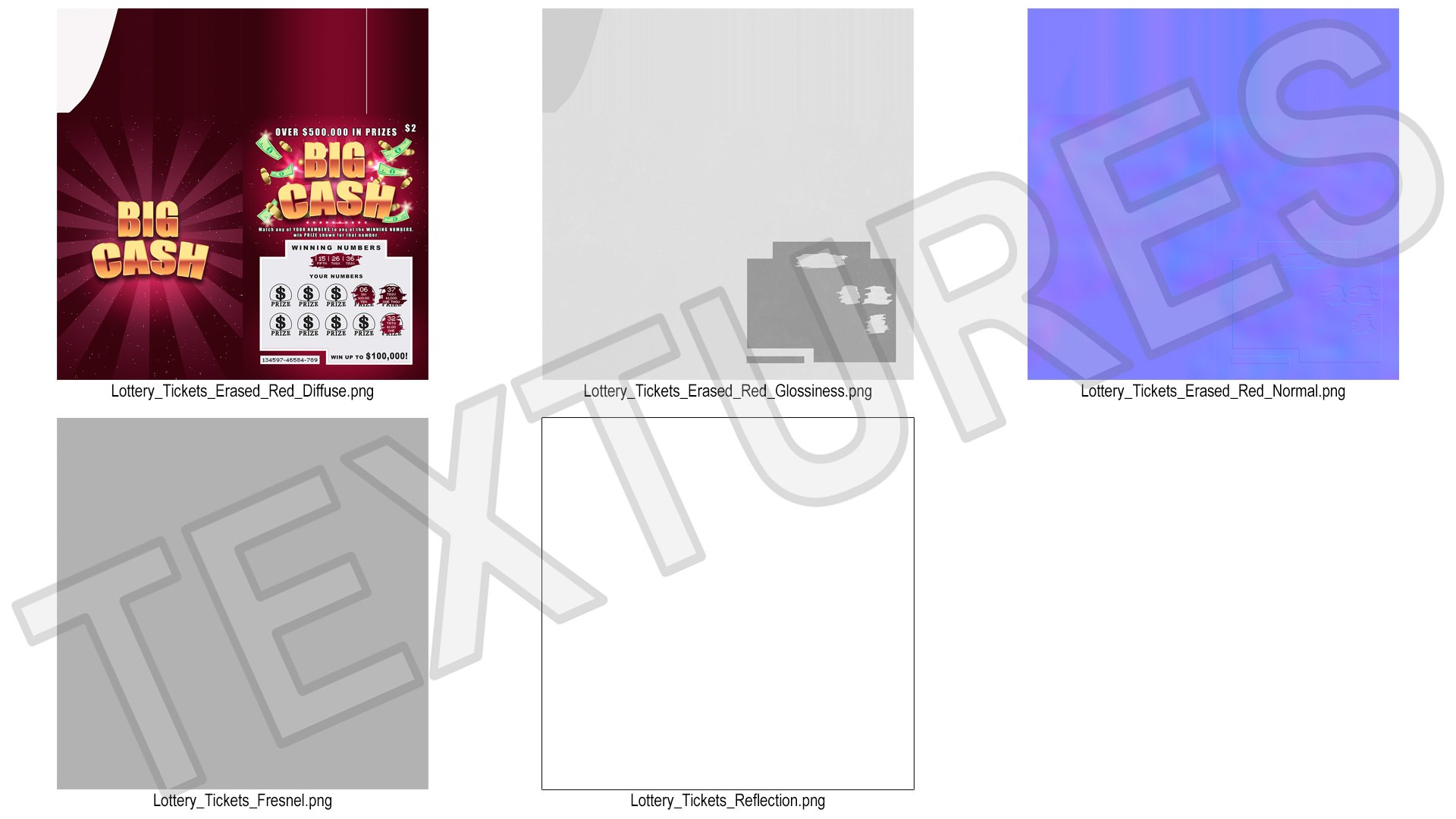 3D Big Cash Lottery Ticket With Erased Scratchcard Model - TurboSquid ...