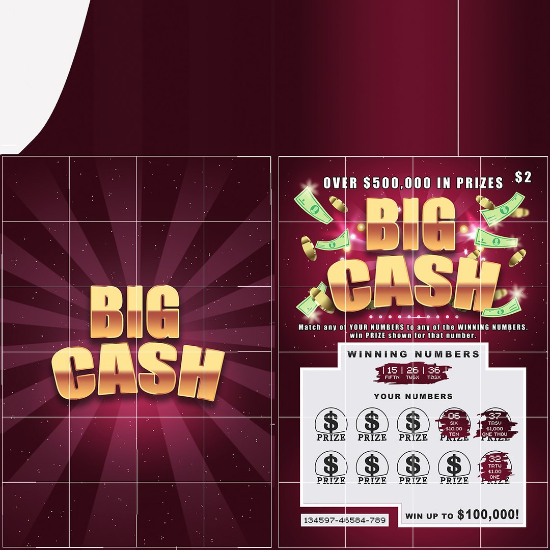 3D Big Cash Lottery Ticket With Erased Scratchcard Model - TurboSquid ...