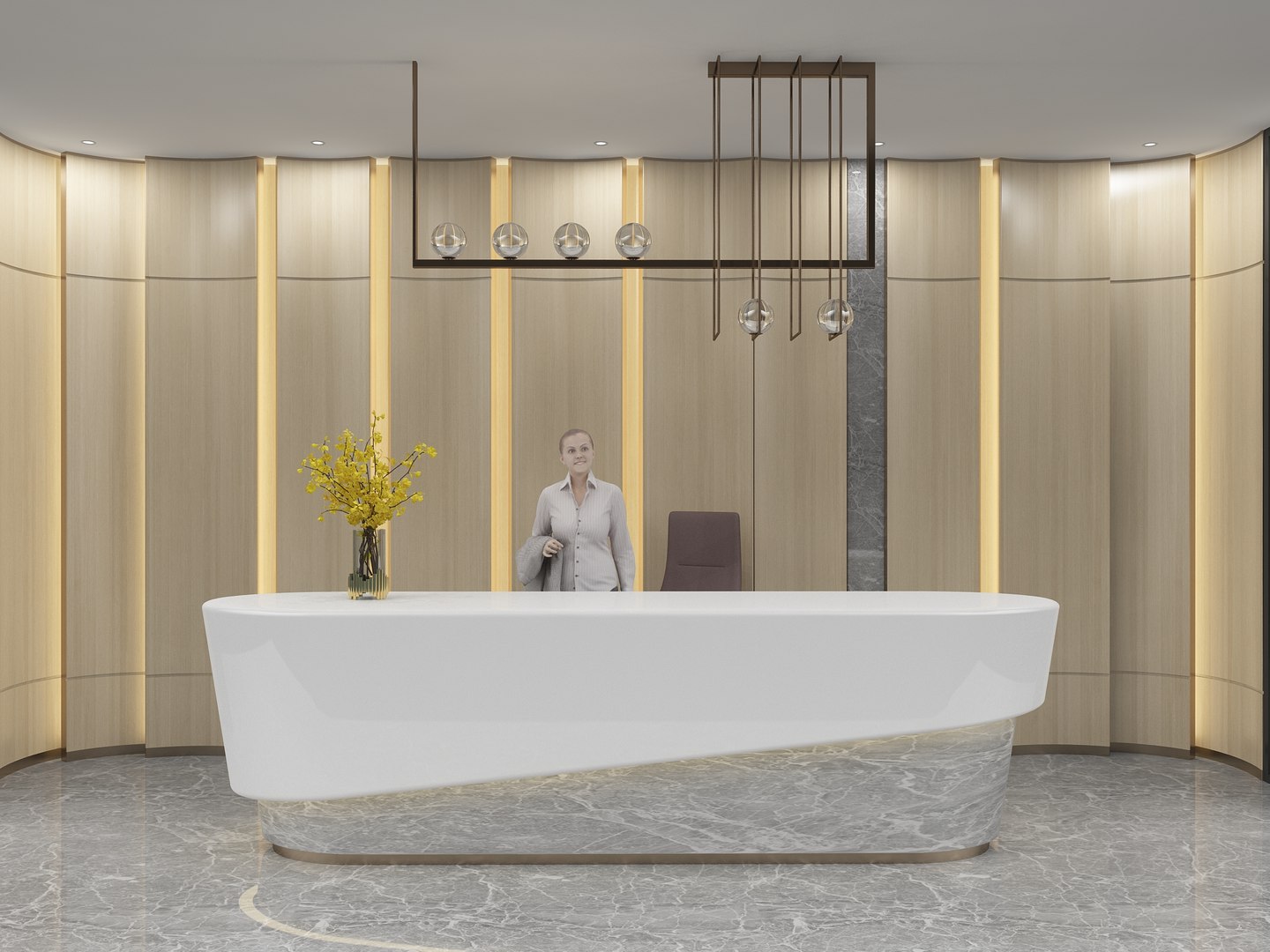 Reception Desk - 0233Dモデル - TurboSquid 1990581