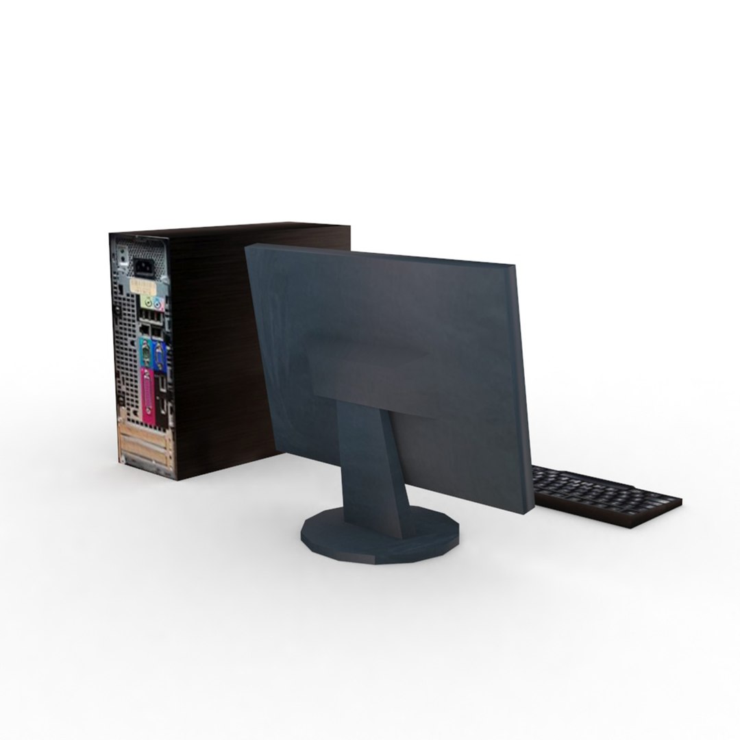 Low poly desktop PC 3D model - TurboSquid 2044558