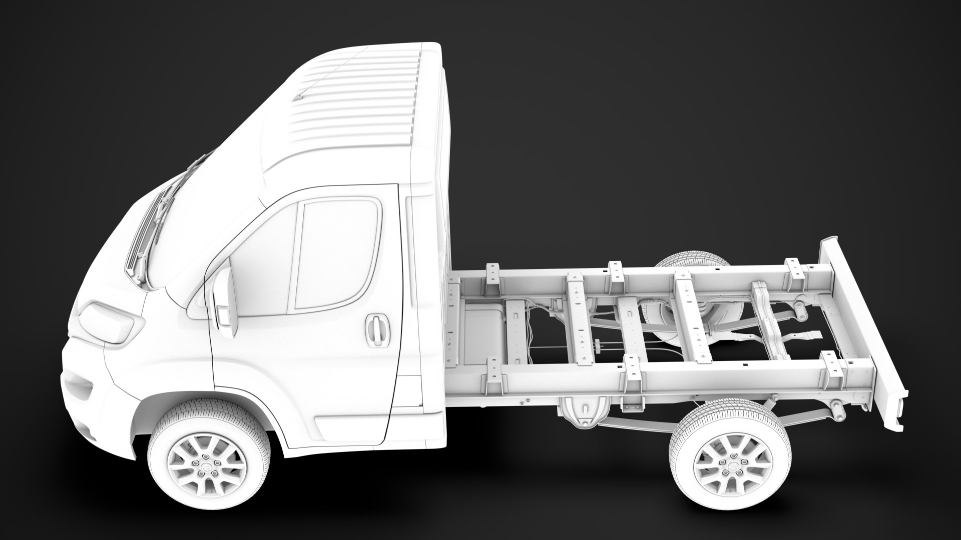 3D fiat ducato chassis truck model - TurboSquid 1456487