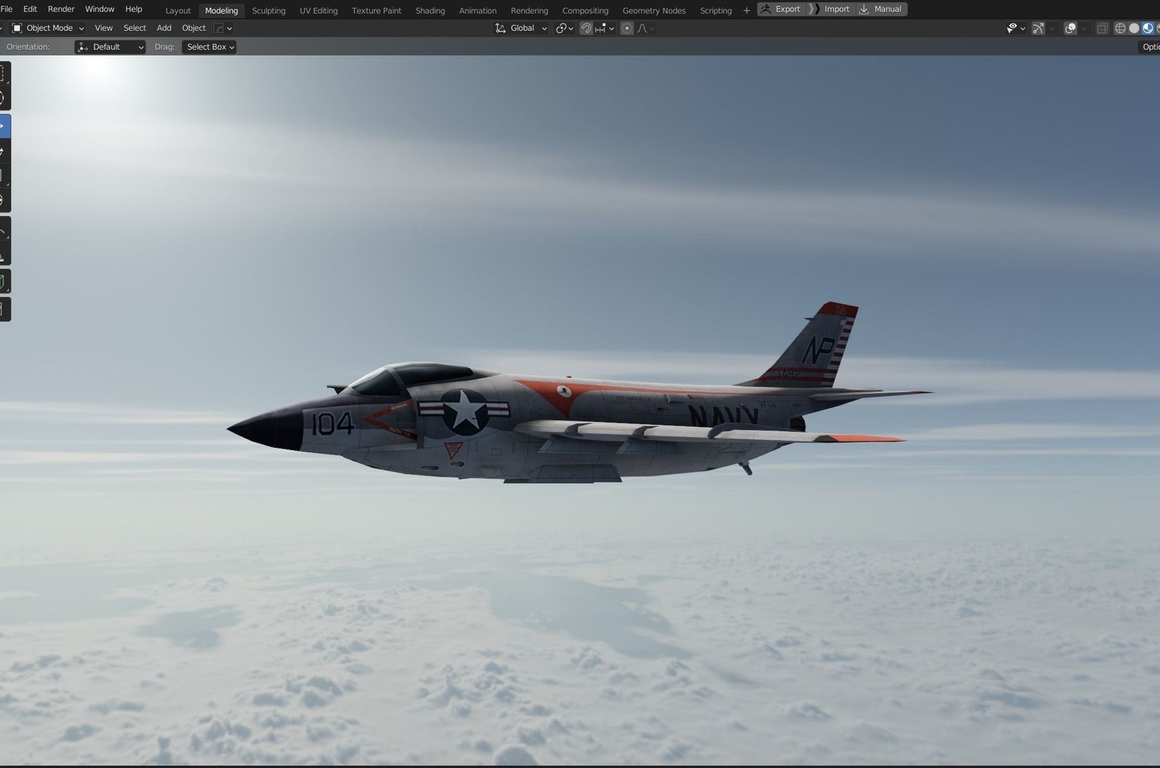 3D McDonnell F3H Demon Jet Fighter Hand Painted Game Model - TurboSquid ...