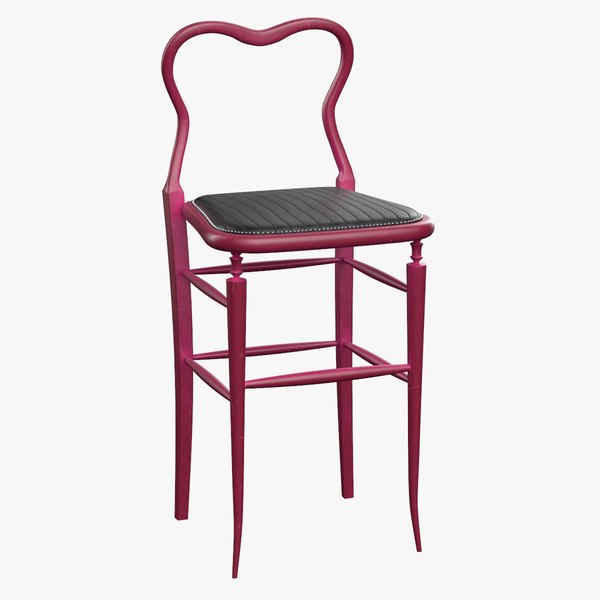High Chair Clerks Chair No 9 Lips Pink Plastic Version 3D 모델 ...