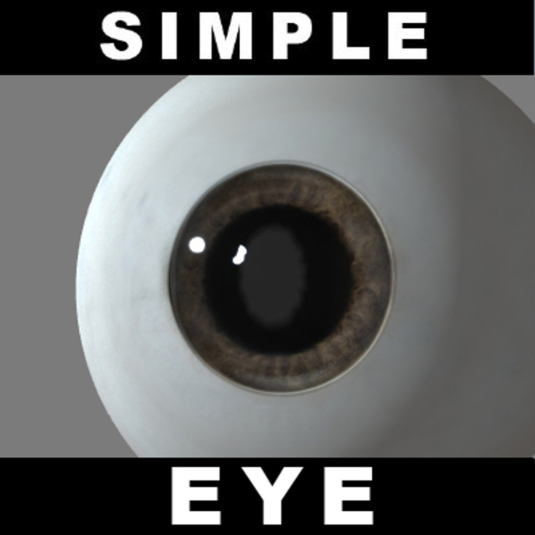 free simple eye iris 3d model