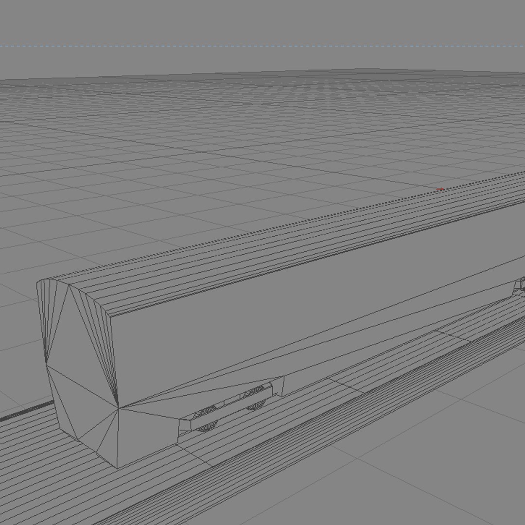 3d Commuter Train Subway Model