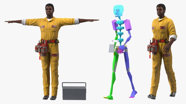 3D african american locksmith rigged male - TurboSquid 1672666