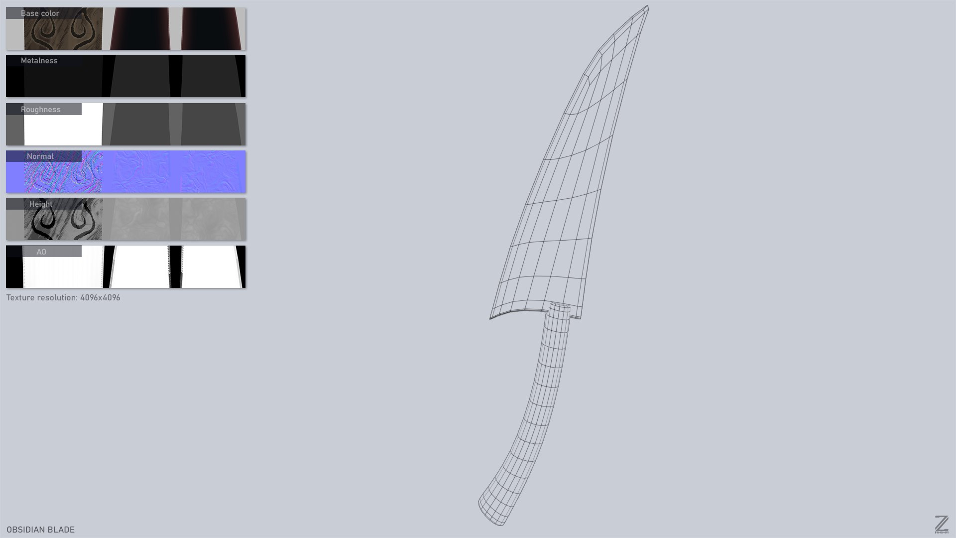 Obsidian Blade 3D Model - TurboSquid 2219764