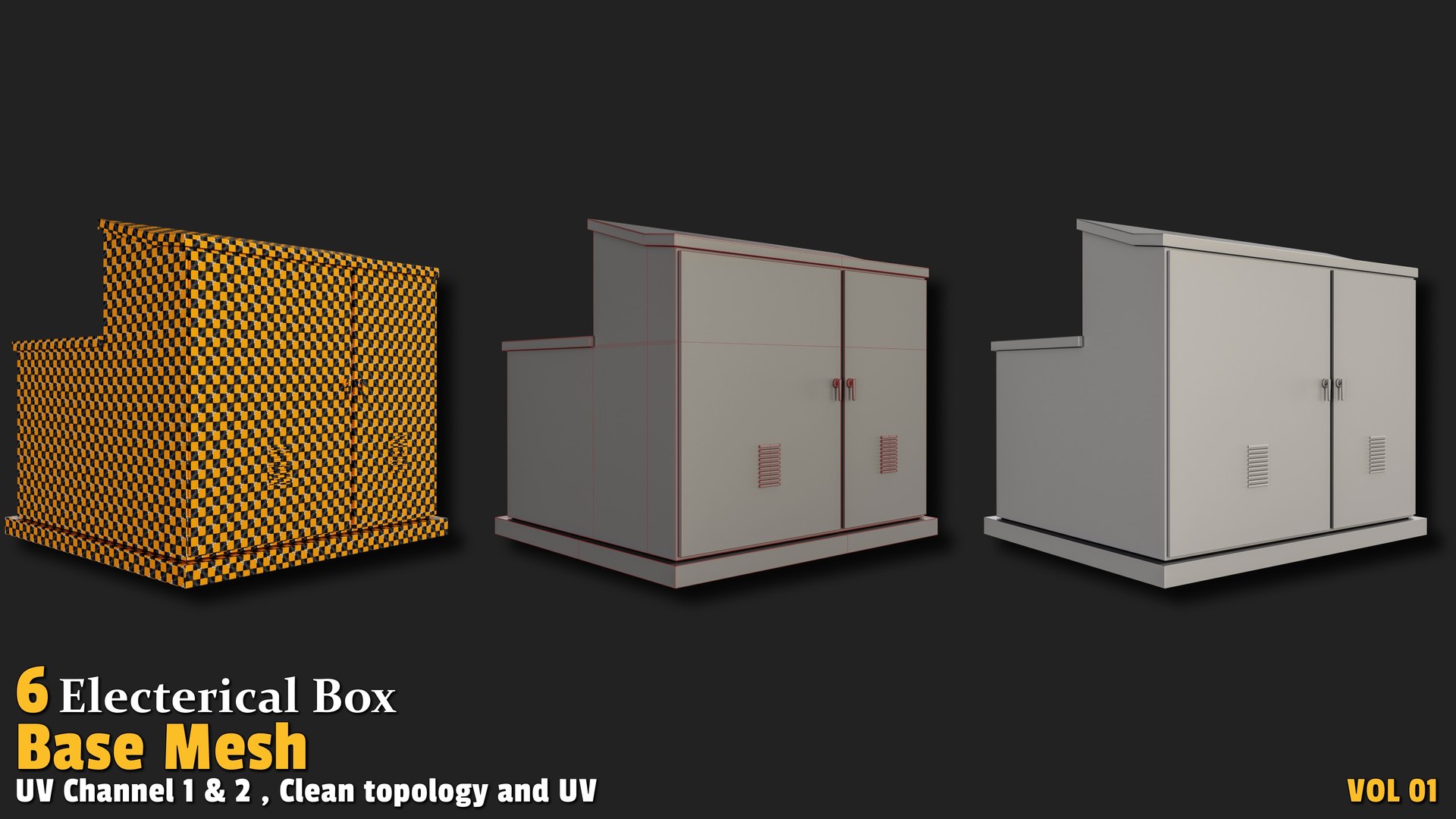 6 Electrical Box Base Mesh Collection Vol01 3D - TurboSquid 2511607
